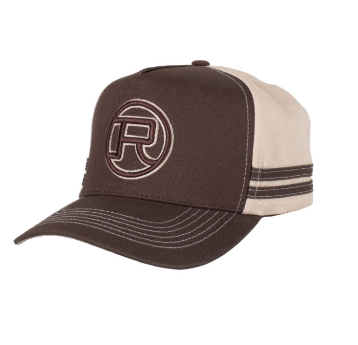 Roper Logo Trucker Cap - Chocolate / Stone – Goomeri Emporium
